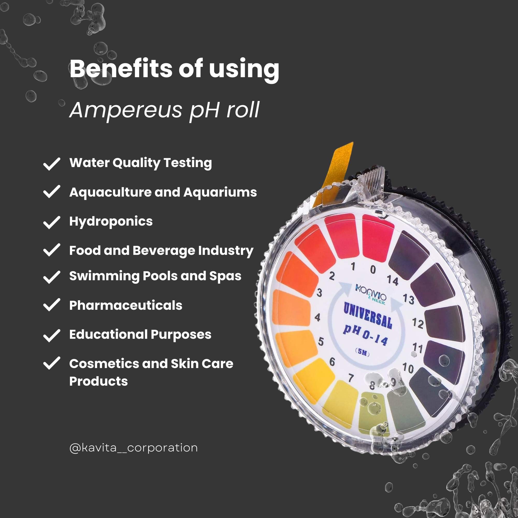 pH Roll 0-14 | pH Tester Litmus Paper for pH Testing | pH Strips for ...